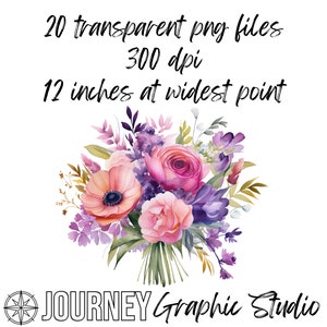 Floral Clipart Bundle, Watercolor Clipart Bundle, Mother's Day Flowers ...