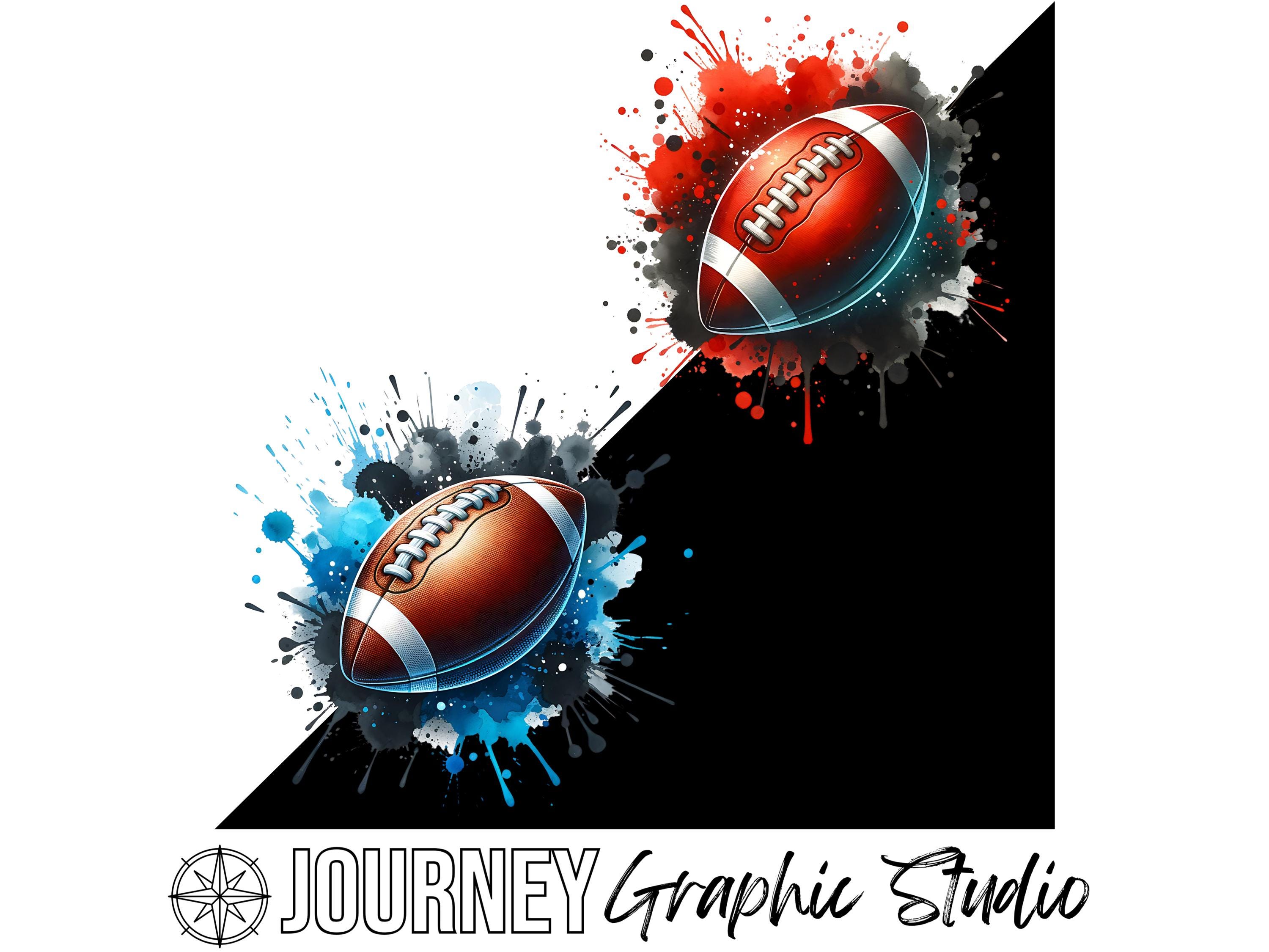Football Clipart Bundle, Watercolor Splash Football Clipart , Sports ...