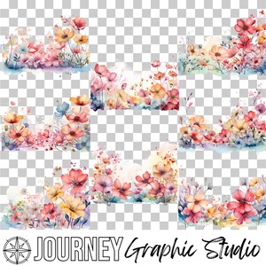 Spring Wildflowers Clipart Bundle, Watercolor Clipart Bundle, Floral ...