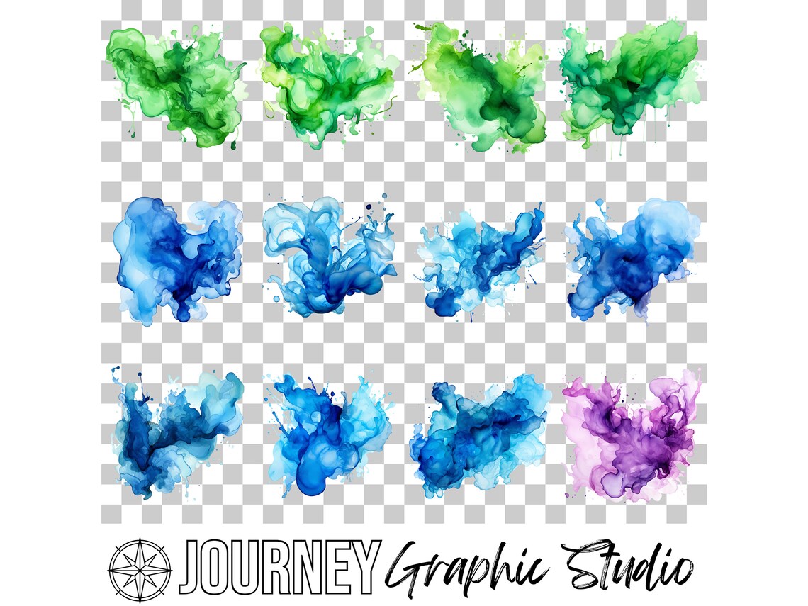 Watercolor Splash Clipart Bundle, Watercolor Clipart Bundle, Watercolor ...