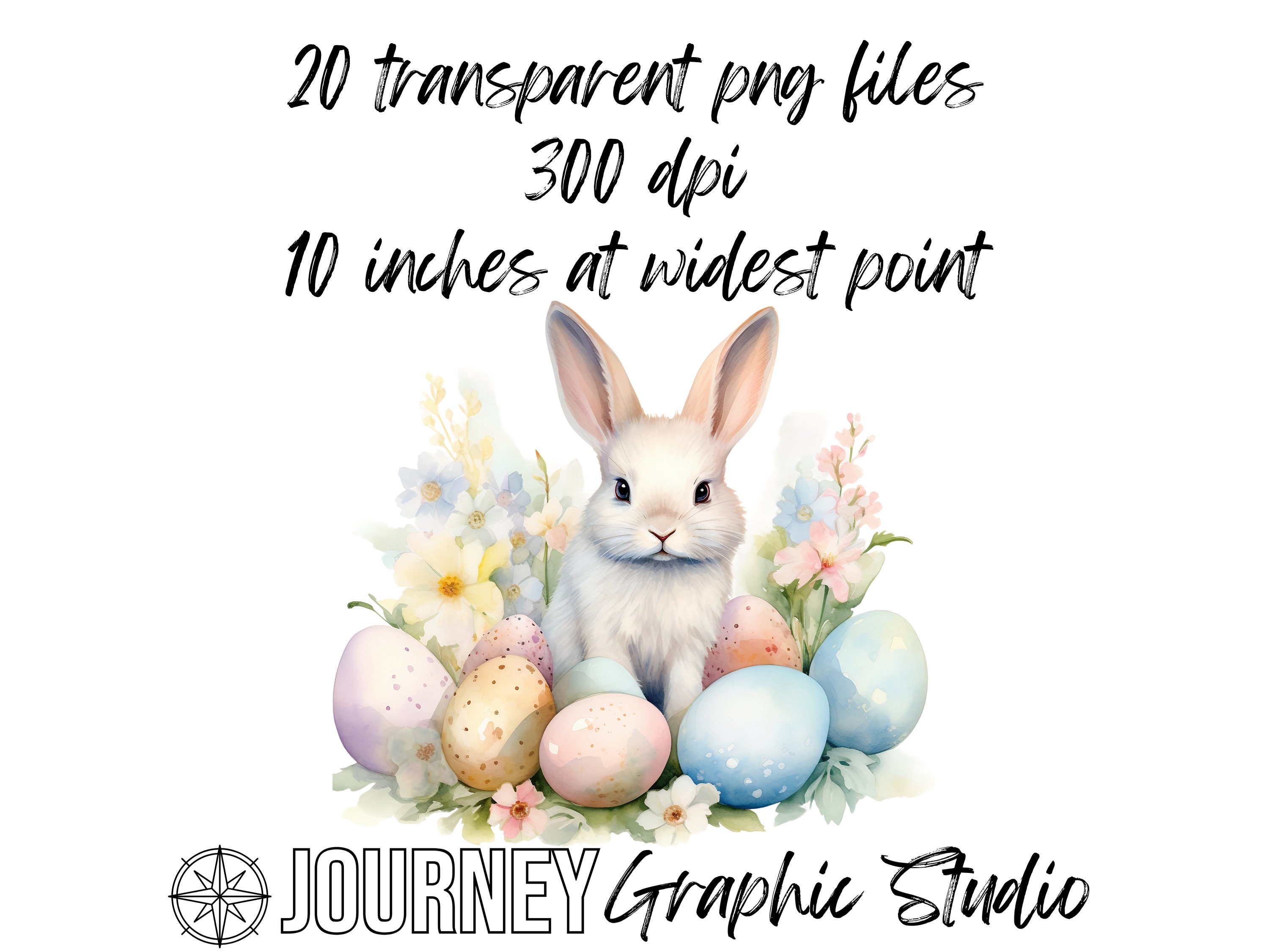 Easter Clipart Bundle, Watercolor Clipart Bundle, Easter Bunny Clipart ...