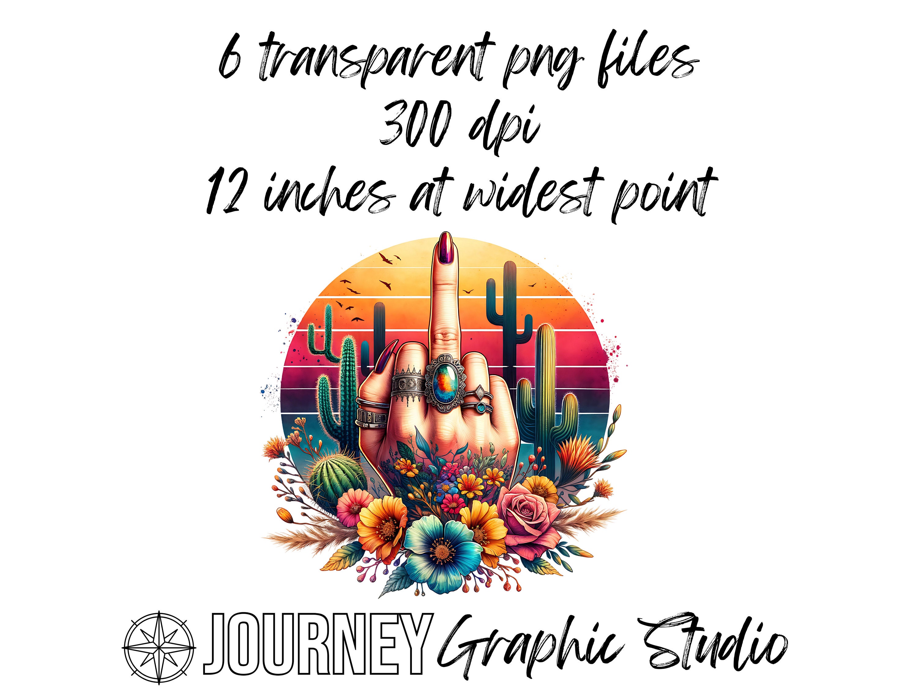 Middle Finger Clipart, Western Middle Finger Clipart, Southwestern ...