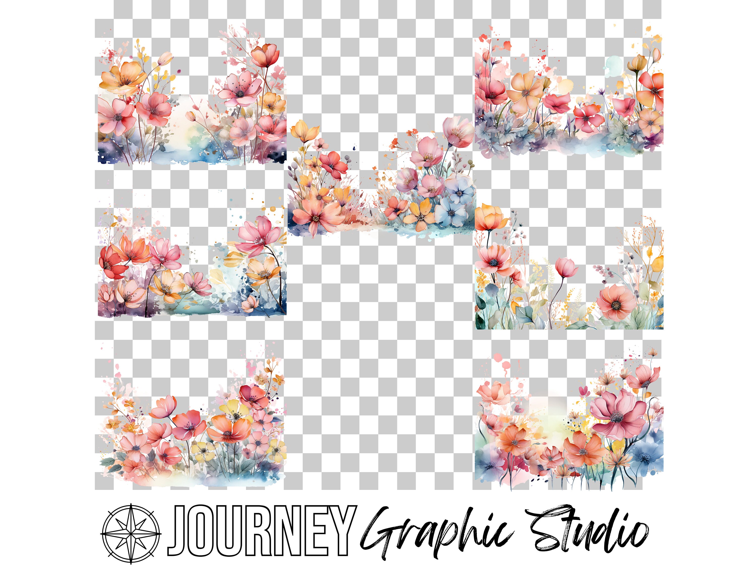 Spring Wildflowers Clipart Bundle, Watercolor Clipart Bundle, Floral ...