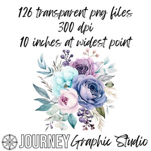 Floral Clipart Bundle Pastel Watercolor Clipart Bundle Pastel Floral ...