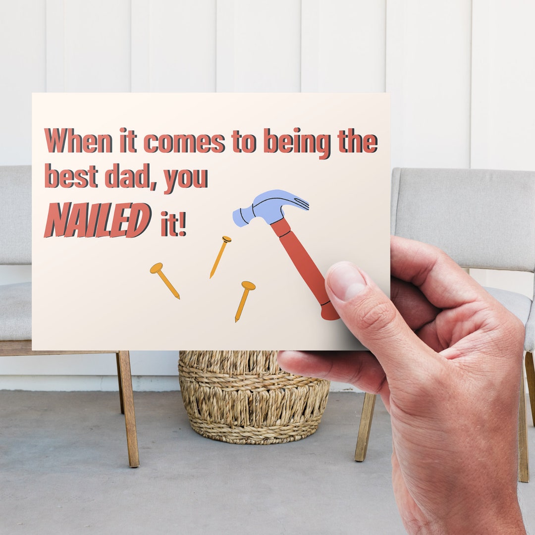 Printable Father's Day Card / You Nailed It Father's Day Card / Funny ...