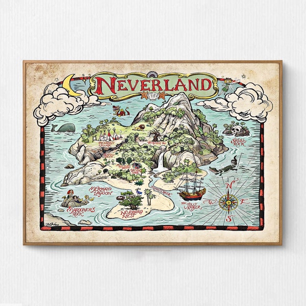 Neverland Map - Etsy