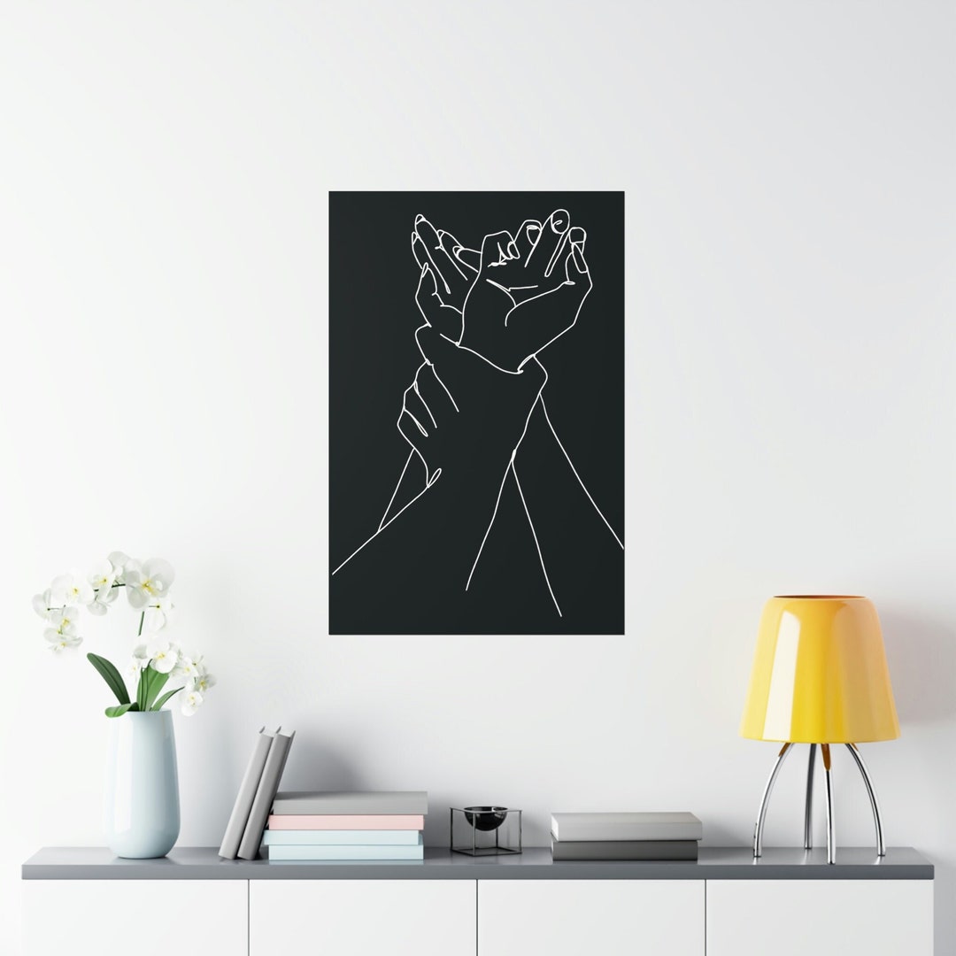 Premium One Line Hands GOOD GIRL Poster - Etsy