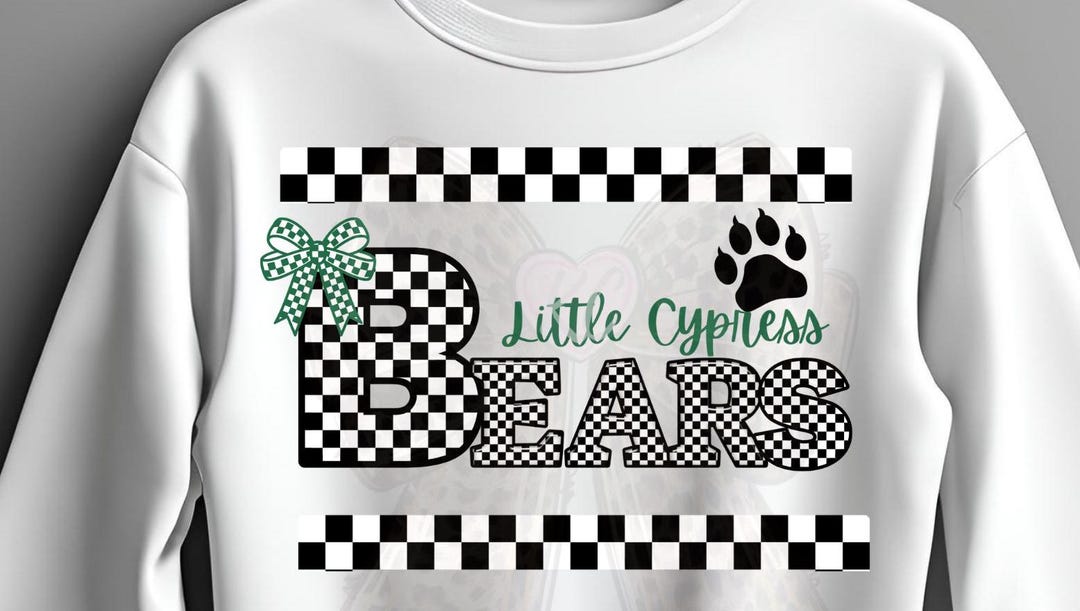 LCM Bears PNG - Little Cypress Bears Mascot PNG - Etsy