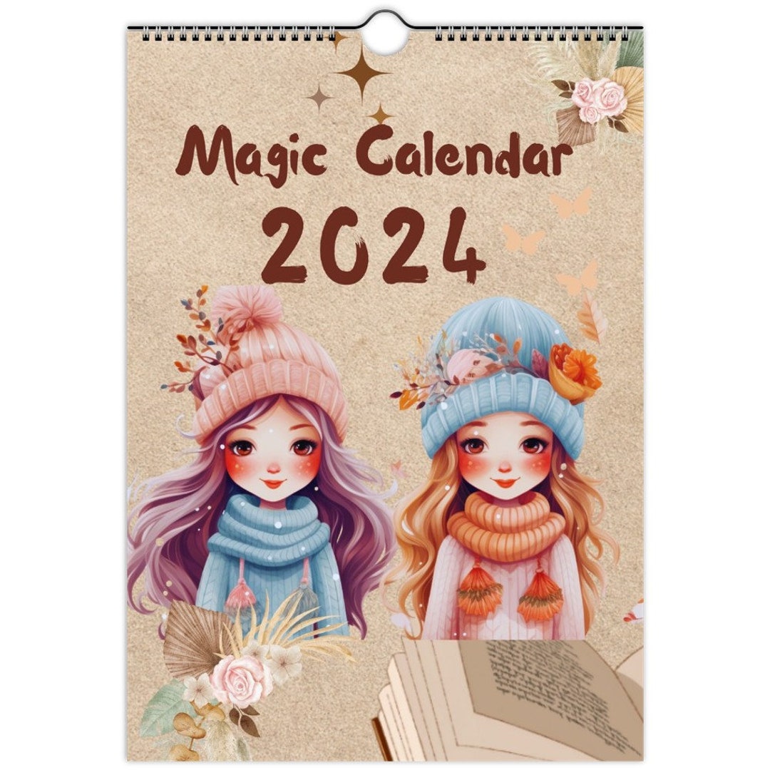 Calendrier magique 2024 Calendriers muraux cadeau 2024 A4 - Etsy France