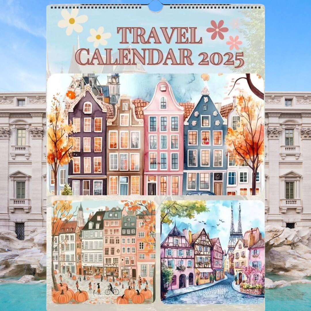 Travel Magic Cities Calendar 2025 Gift Wall Calendars Best Gift A3 29.7 ...
