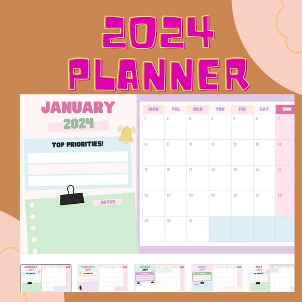 Monat Planner - Etsy