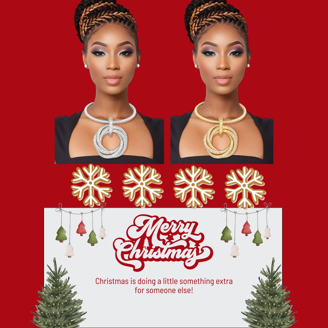 Large Gold Filled Infinity Coil Necklace Set, Gift for Women, Stocking ...