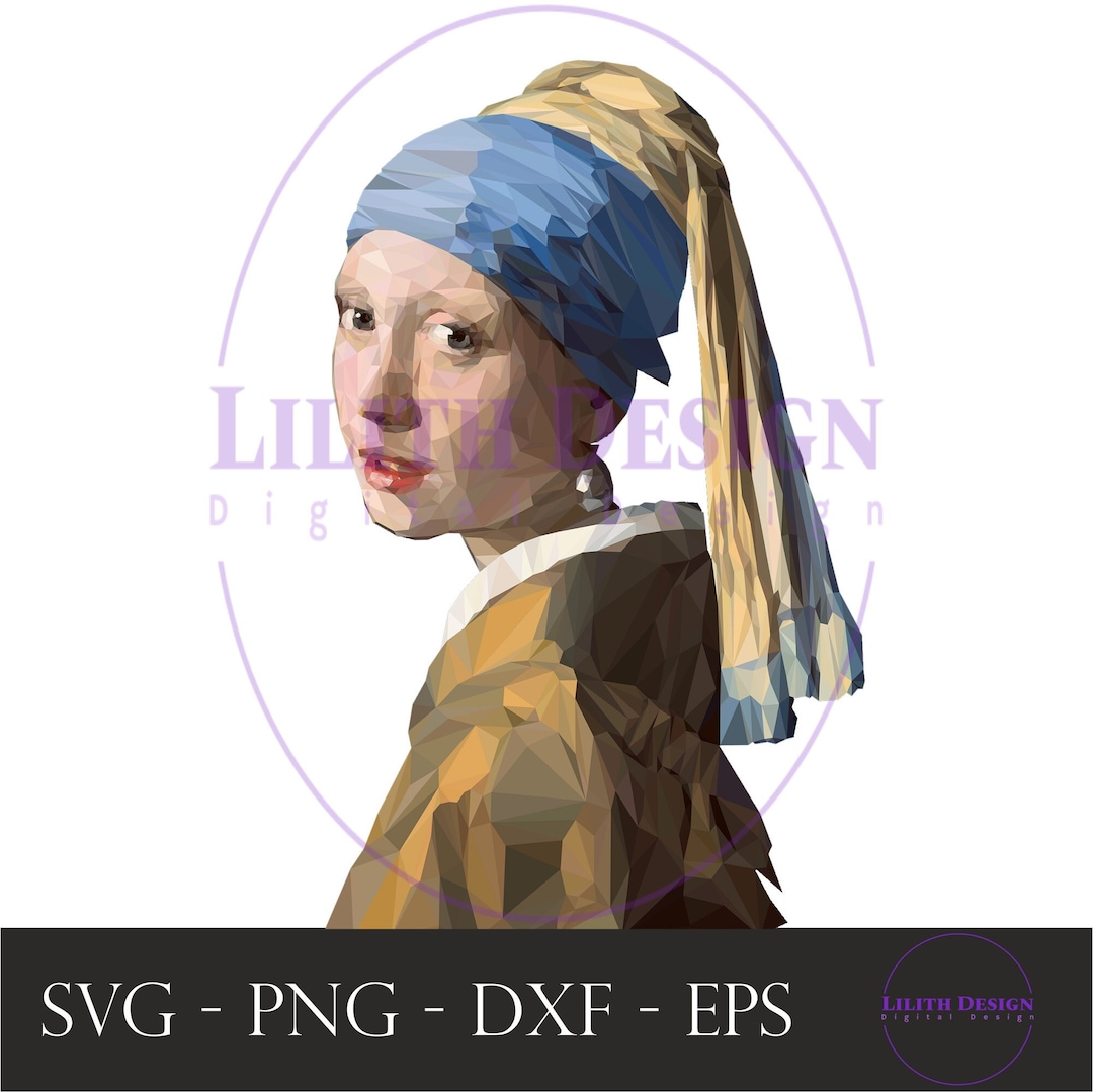 Digital Download | Girl With A Pearl Earring | Digital Design PNG ...