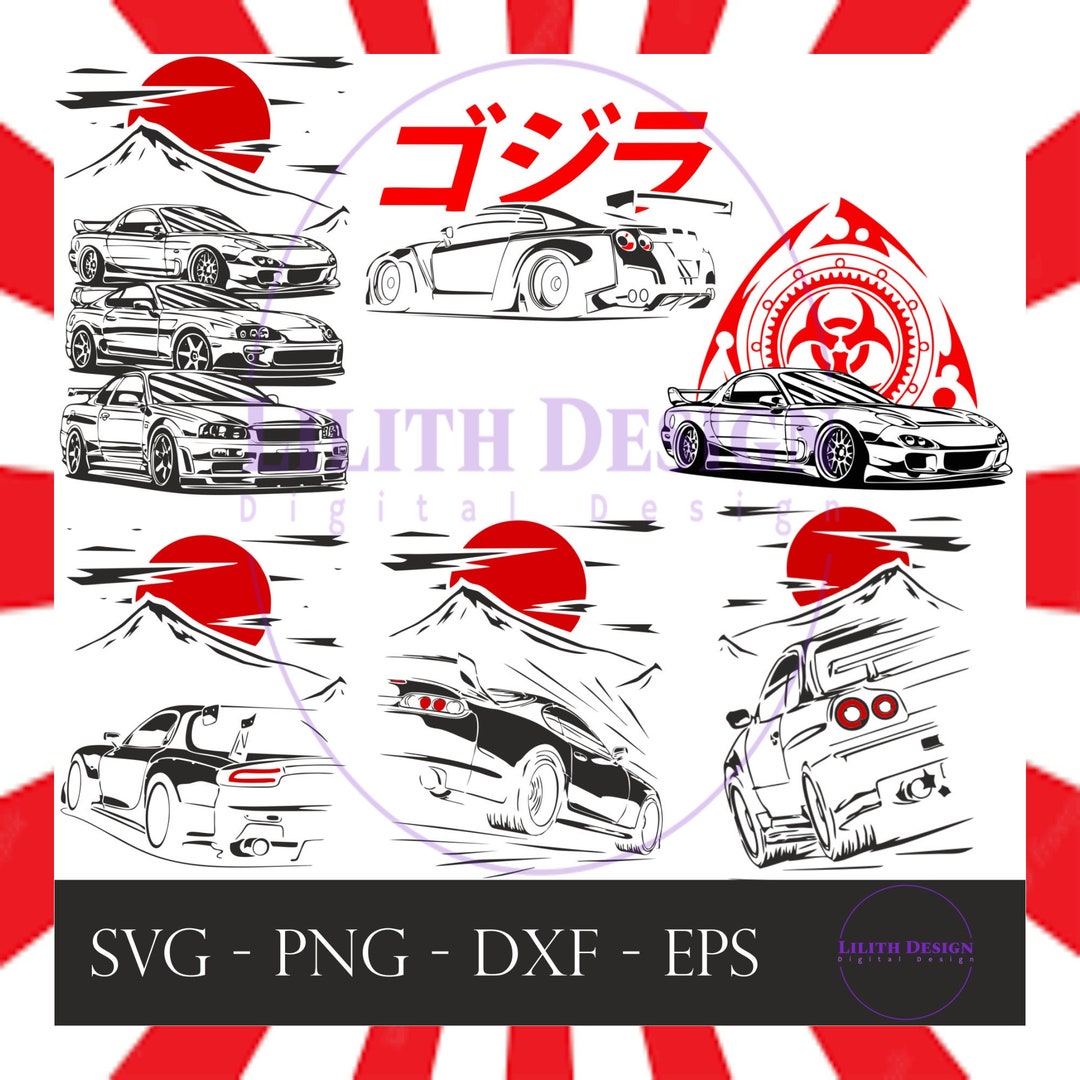 JDM LEGENDS Svg Bundle / Supra Skyline RX7 Sticker /digital Download ...