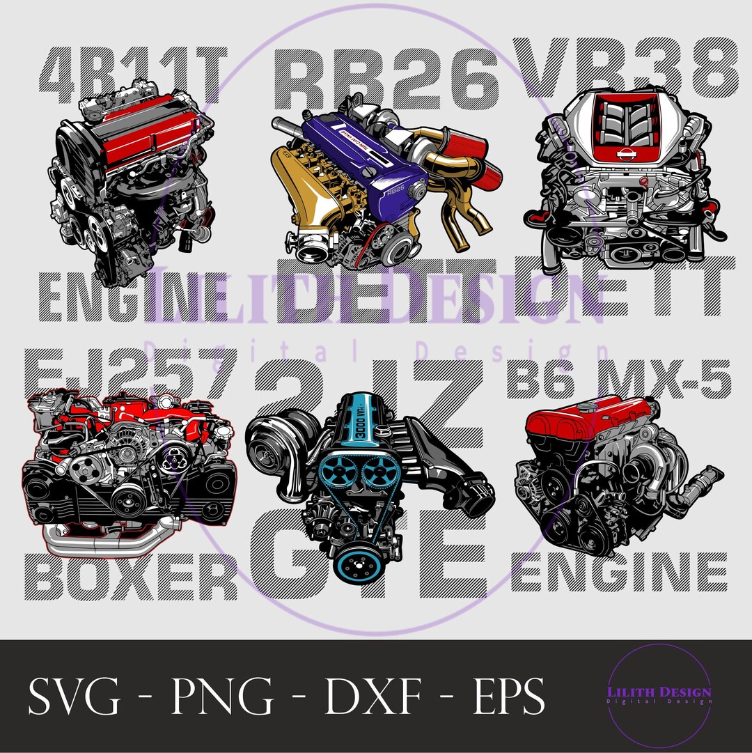2JZ | RB26 | VR38 | EJ257 | B6 MX-5 | 4B11T Engines | Car Engines ...