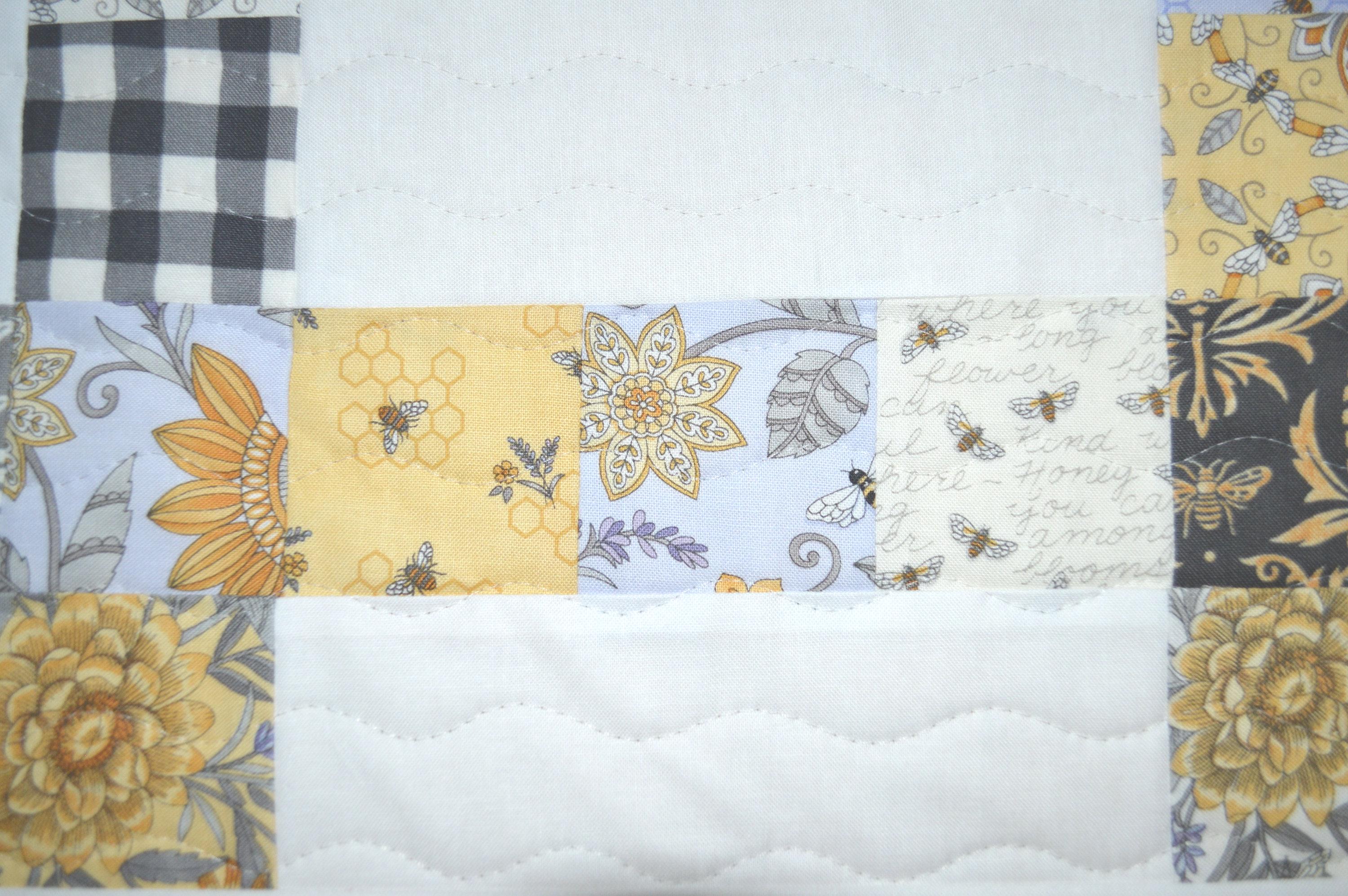 Honey and Lavender Quilted Table Topper, 16" X 16" - Etsy