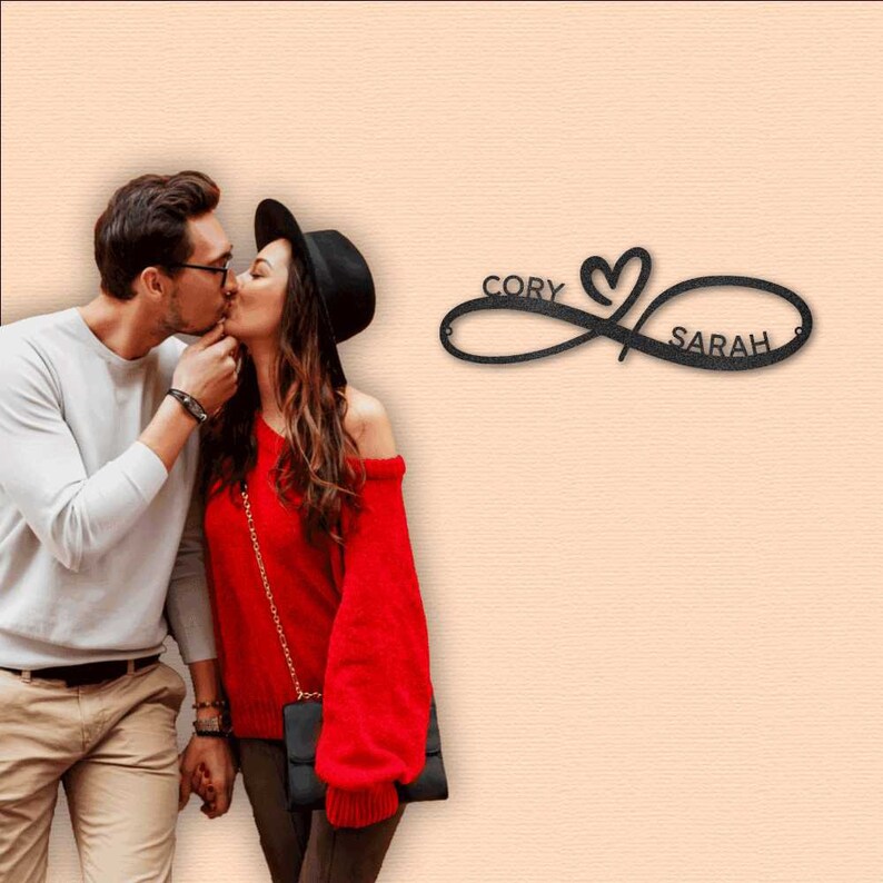 Infinity Couples Monogram - Steel Sign - Etsy