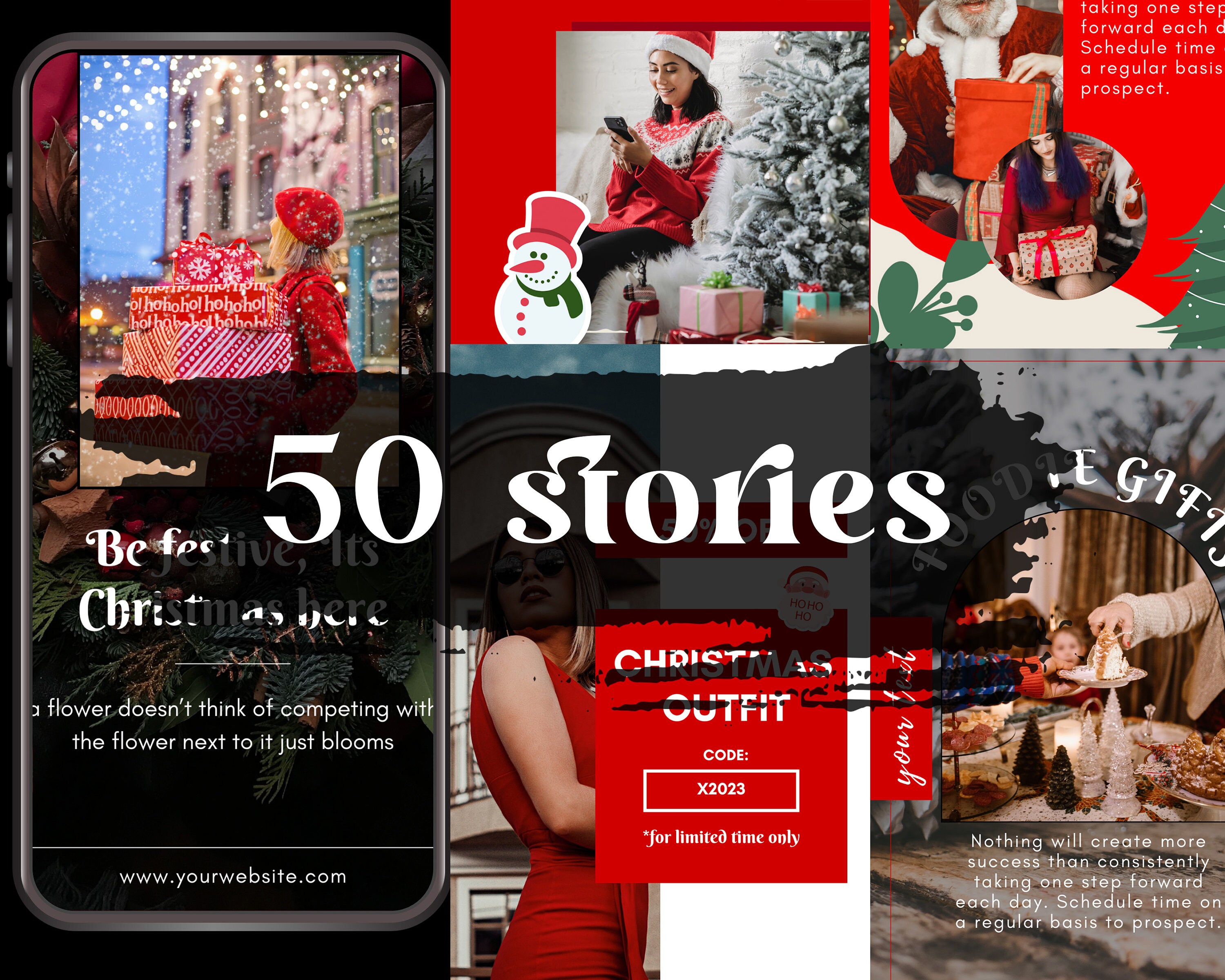 100 Christmas Instagram Post Templates, Holiday Instagram Canva ...
