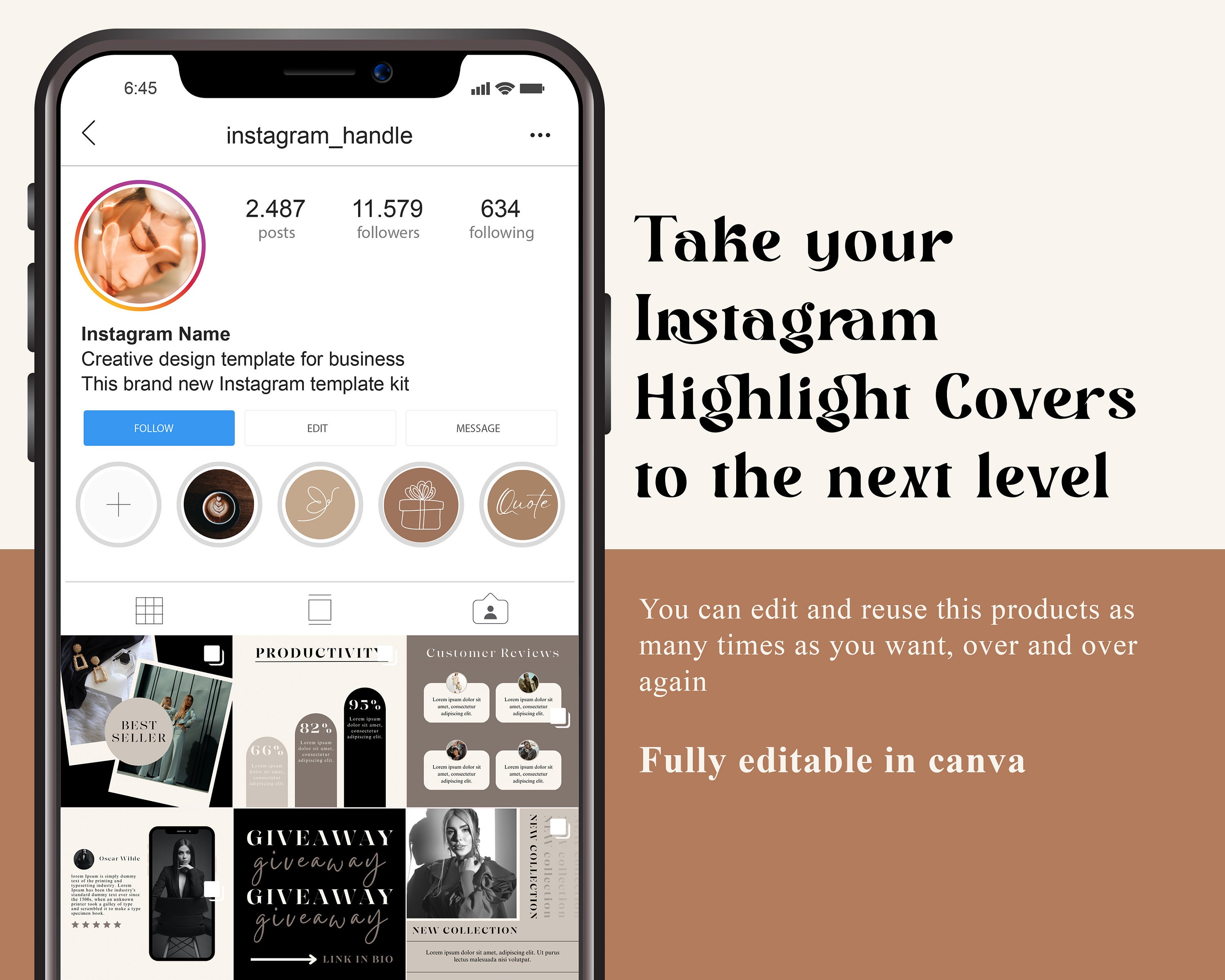 100 Brown Instagram Highlight Covers Boho Story Highlights Brown Boho ...