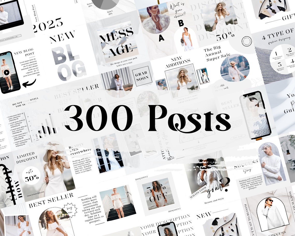 White Instagram Post Templates Canva Minimalist Instagram Branding ...