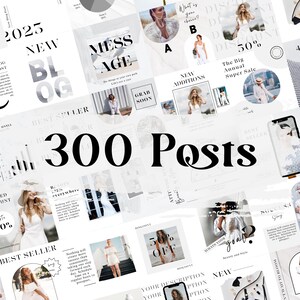 White Instagram Post Templates Canva | Minimalist Instagram Branding ...