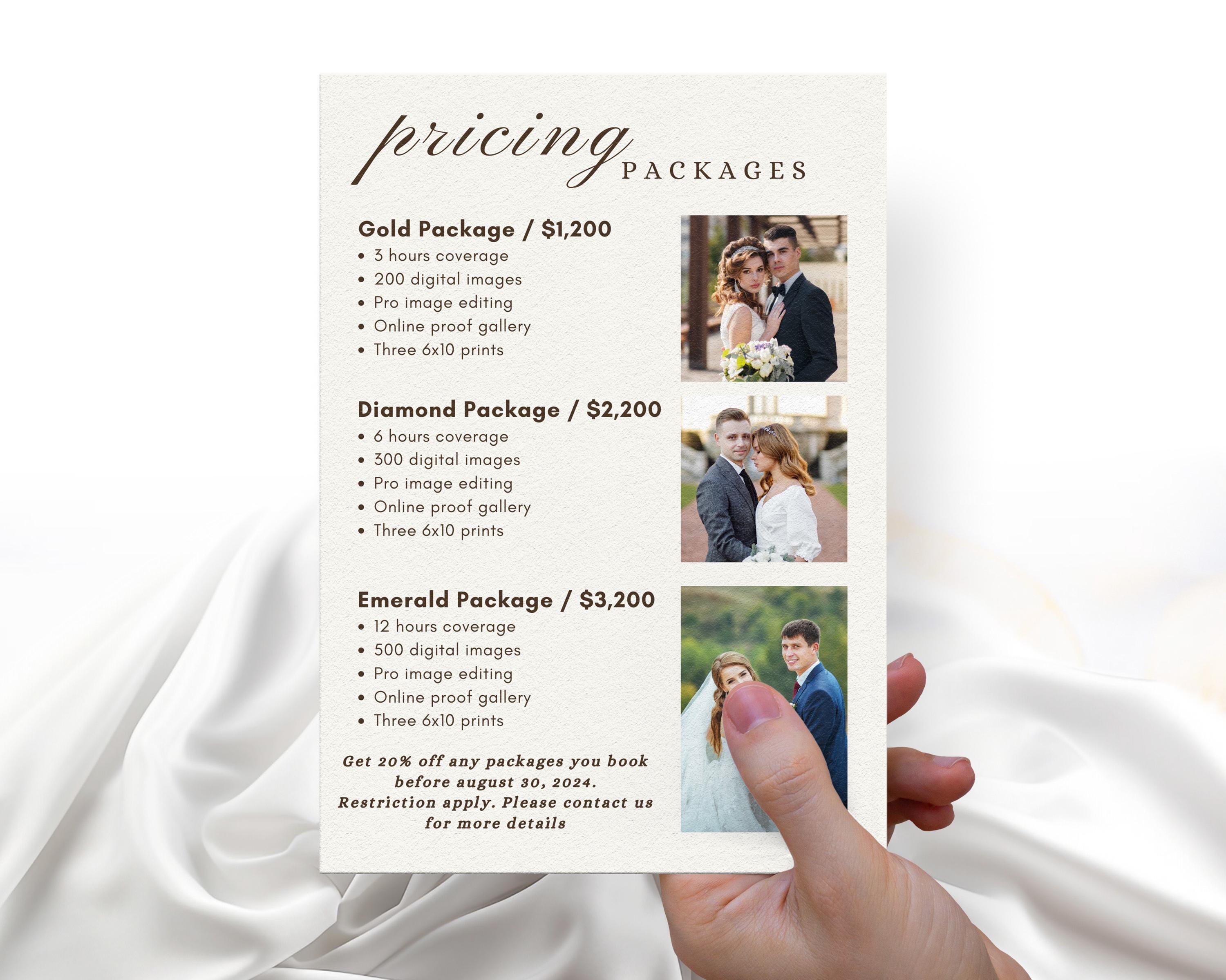 Editable Family Photoshoot Price List, Photography Pricing Guide Book ...