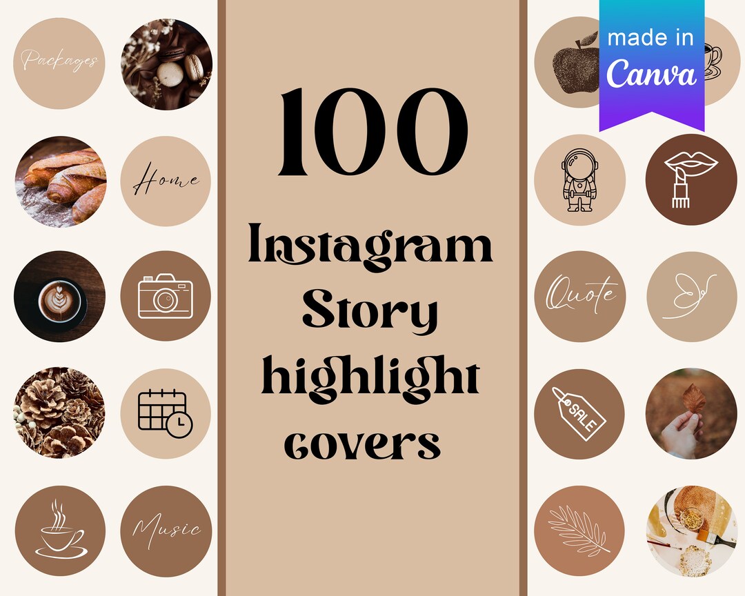 100 Brown Instagram Highlight Covers Boho Story Highlights Brown Boho ...