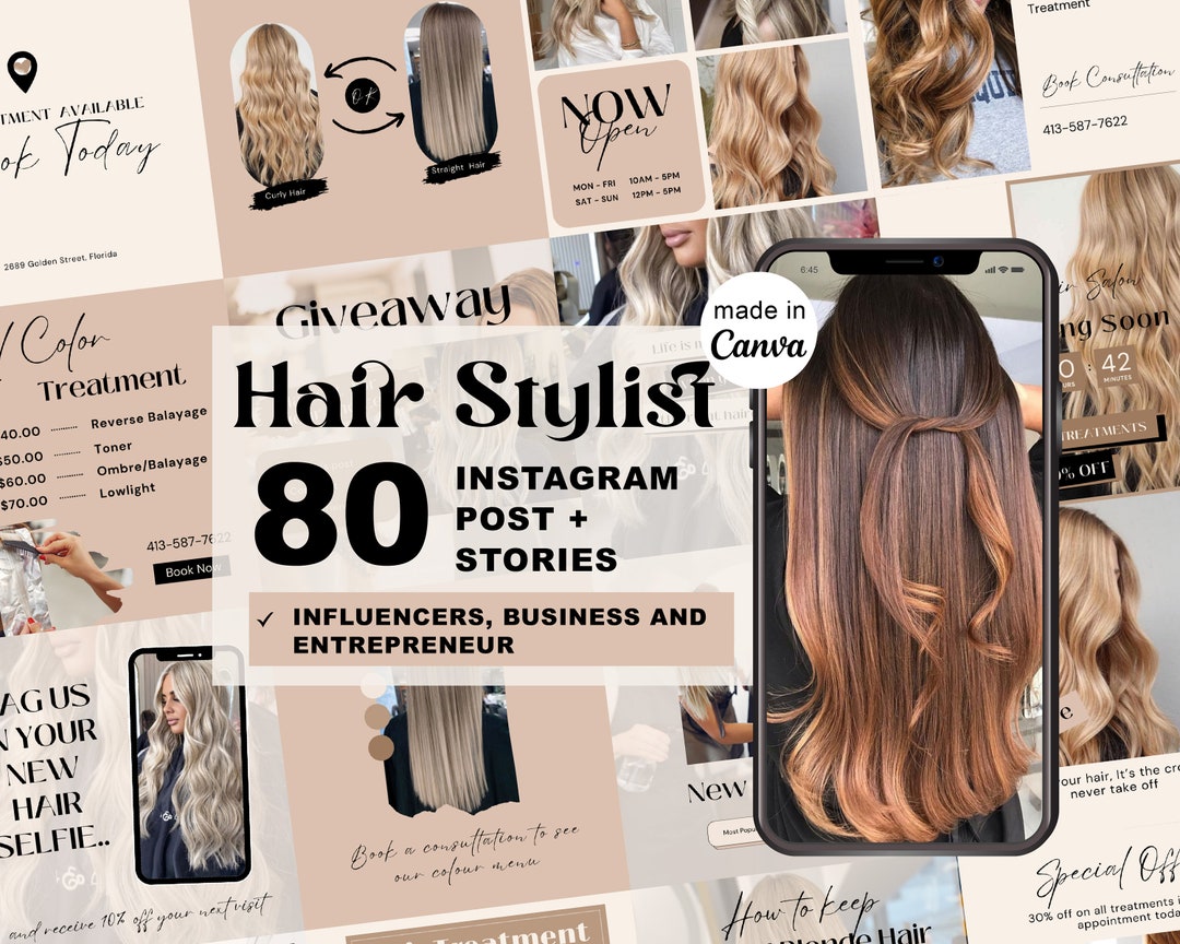 Hair Stylist Instagram Post Template | Hair Beauty Salon Social Media ...