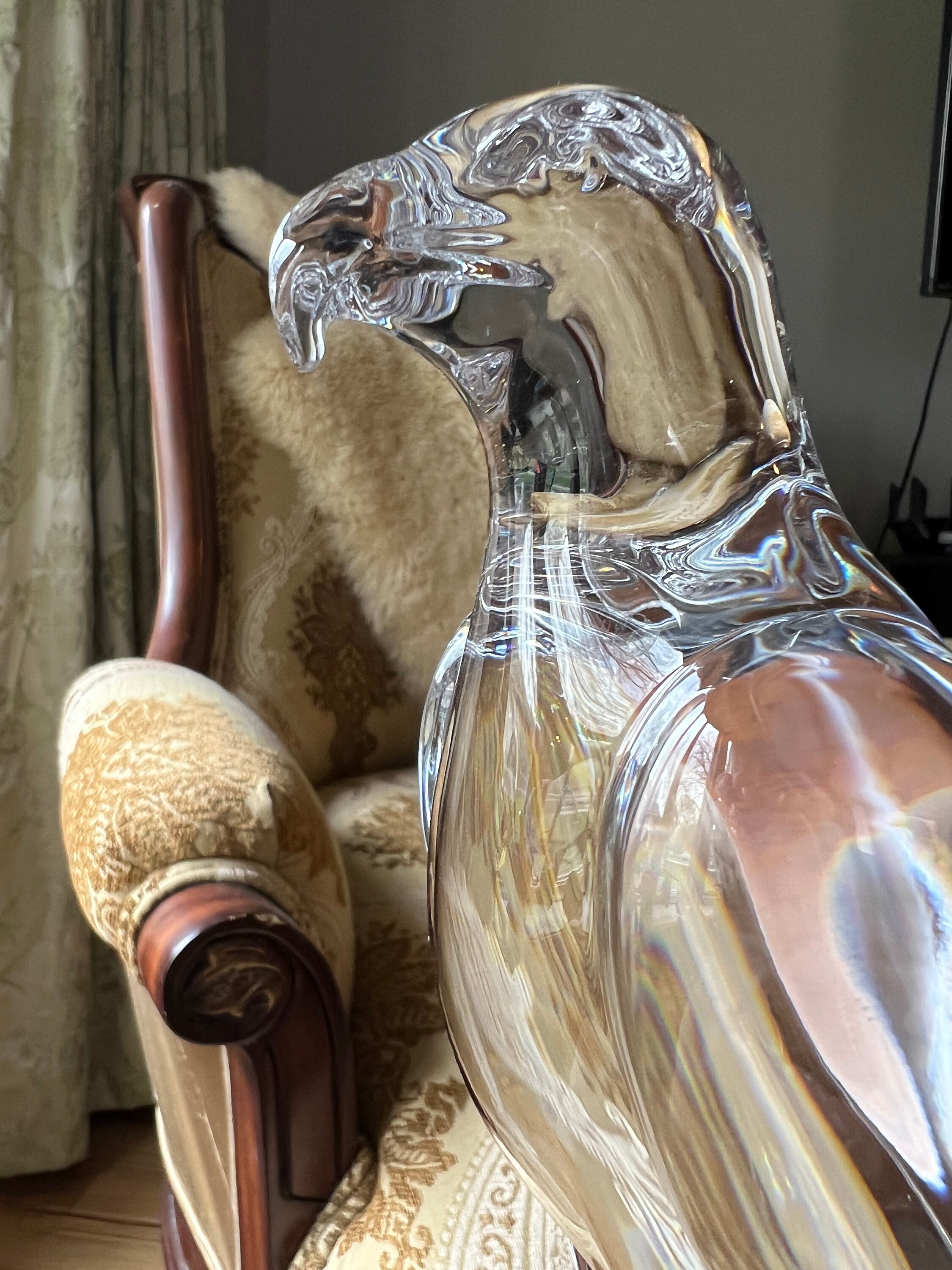 Baccarat Crystal Falcon Eagle Glass Sculpture SIGNED - Etsy