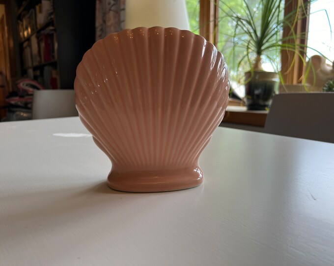 Pink Coral Ceramic Seashell Vase Japan - Etsy