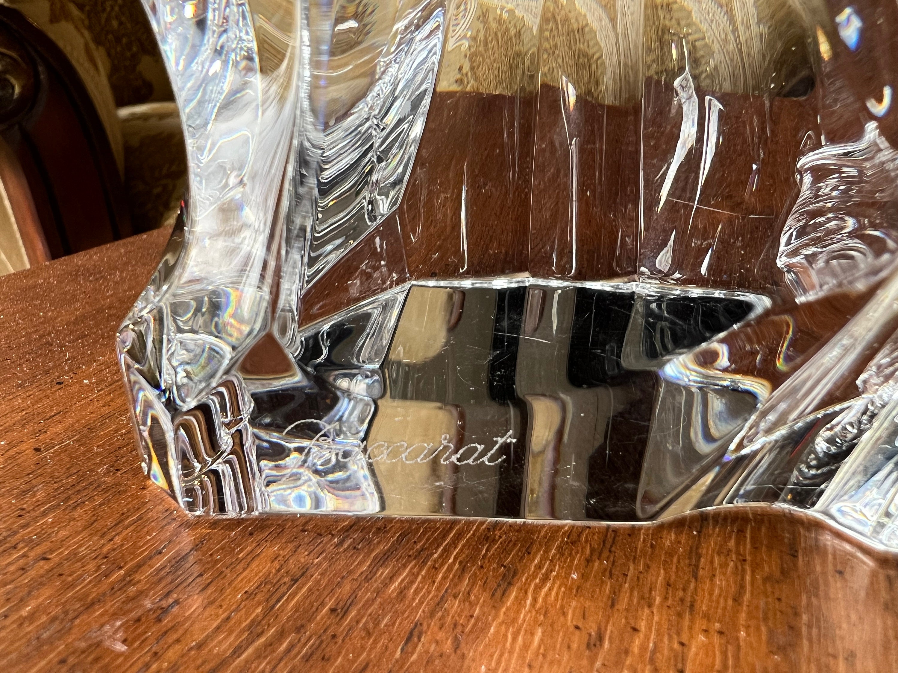 Baccarat Crystal Falcon Eagle Glass Sculpture SIGNED - Etsy