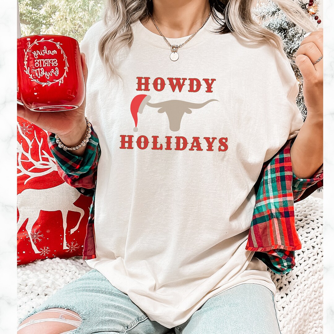 Howdy Holidays SVG & PNG Files, Western/country Christmas Aesthetic ...