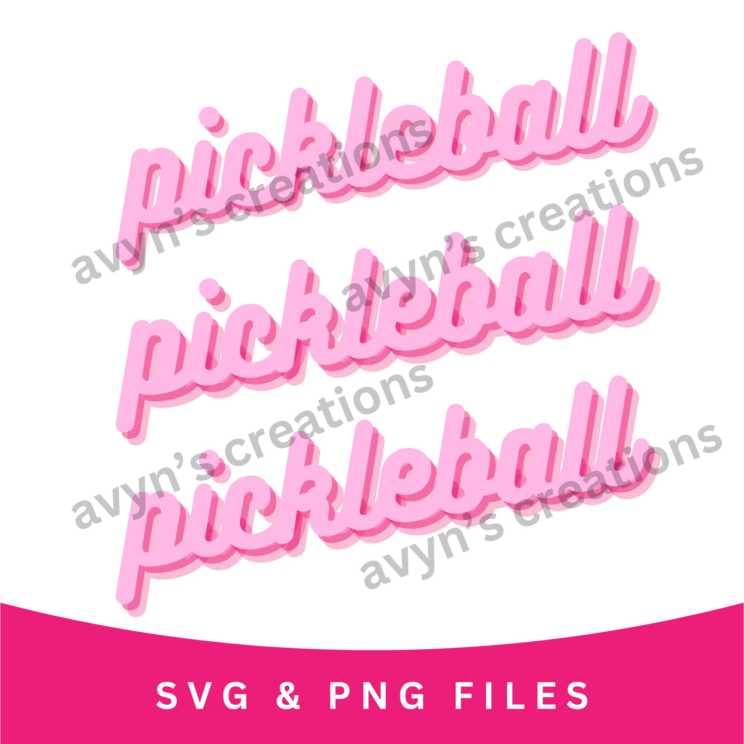 Pink Pickleball SVG File, Pickleball PNG File, Pickleball Cricut ...
