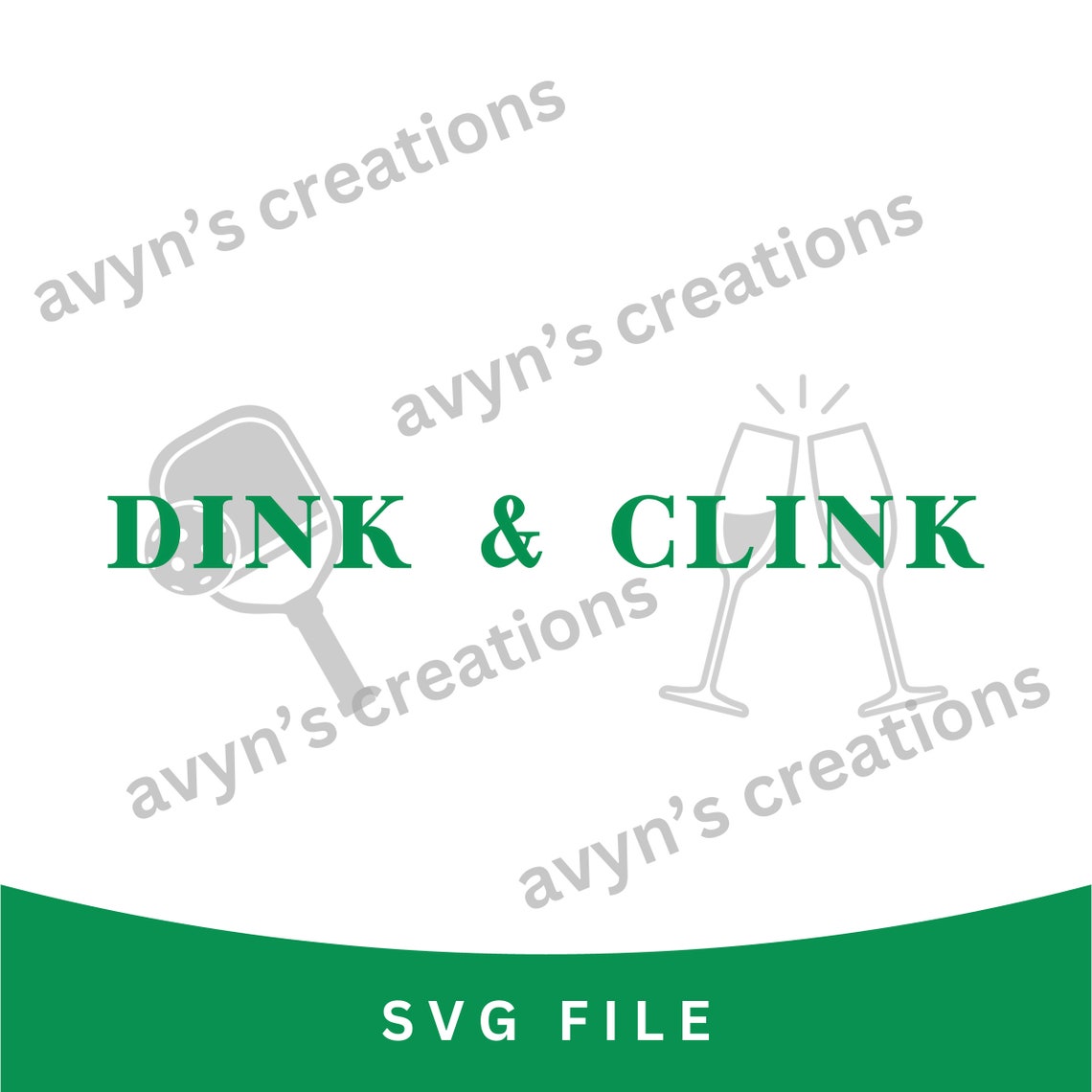 Pickleball SVG File, Pickleball Cricut Designs, Dink & Clink ...