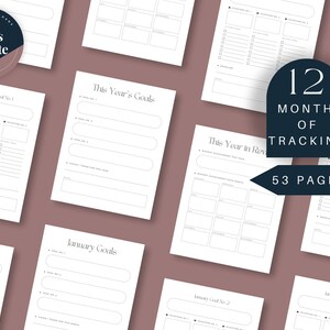 Full Year Goal Planning Worksheets: Printable and Goodnotes Compatible ...