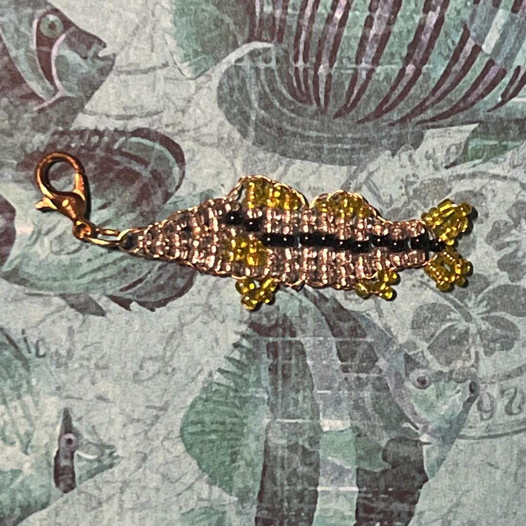 Beaded Snook—hand Made Keychains/zipper Pull/decoration— Hand Crafted ...