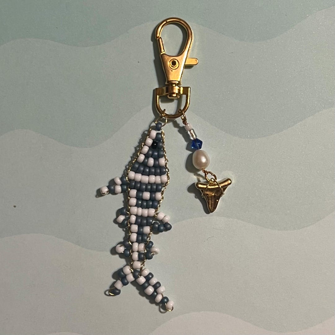 Beaded Whale Shark — Large — Hand Made Keychains/zipper Pull/decoration ...
