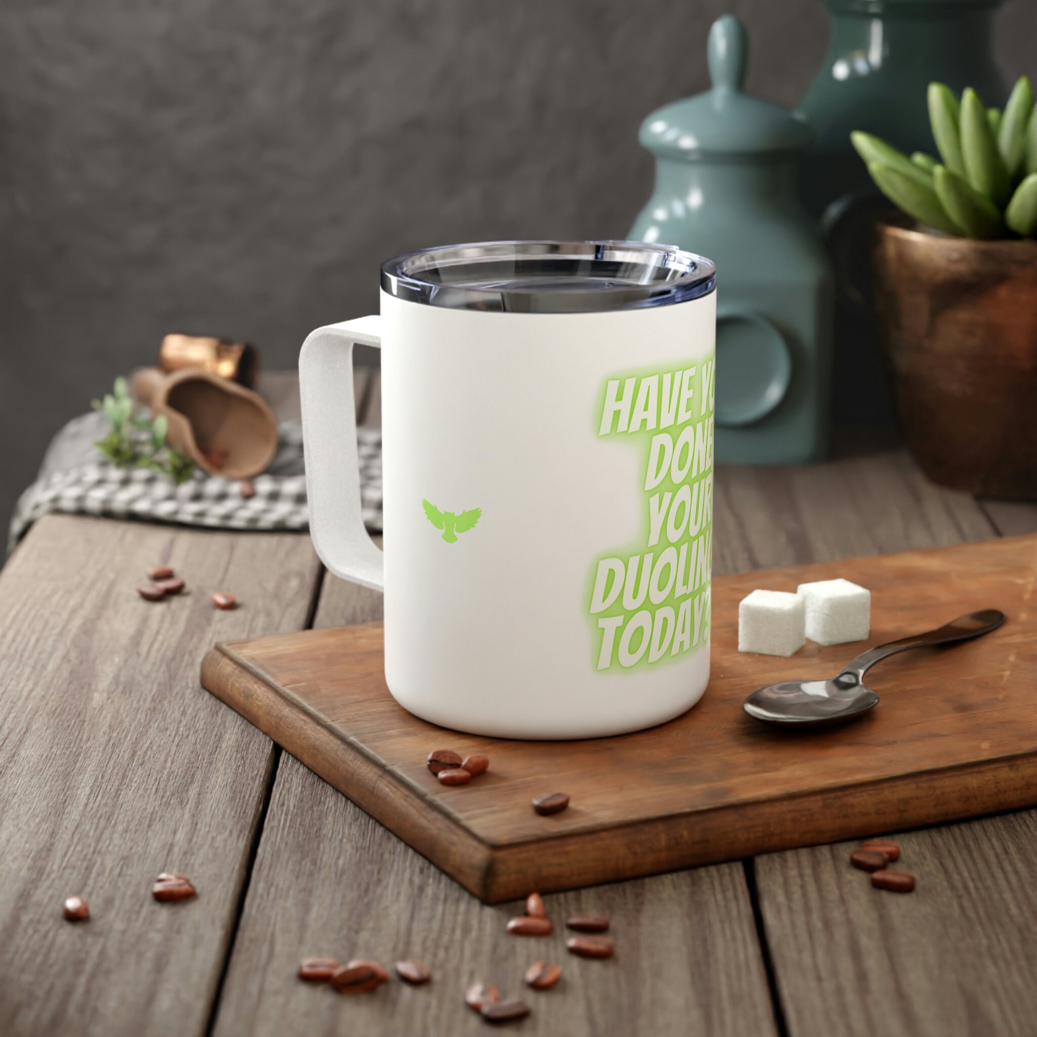 Duolingo Insulated Coffee Mug, 10oz - Etsy