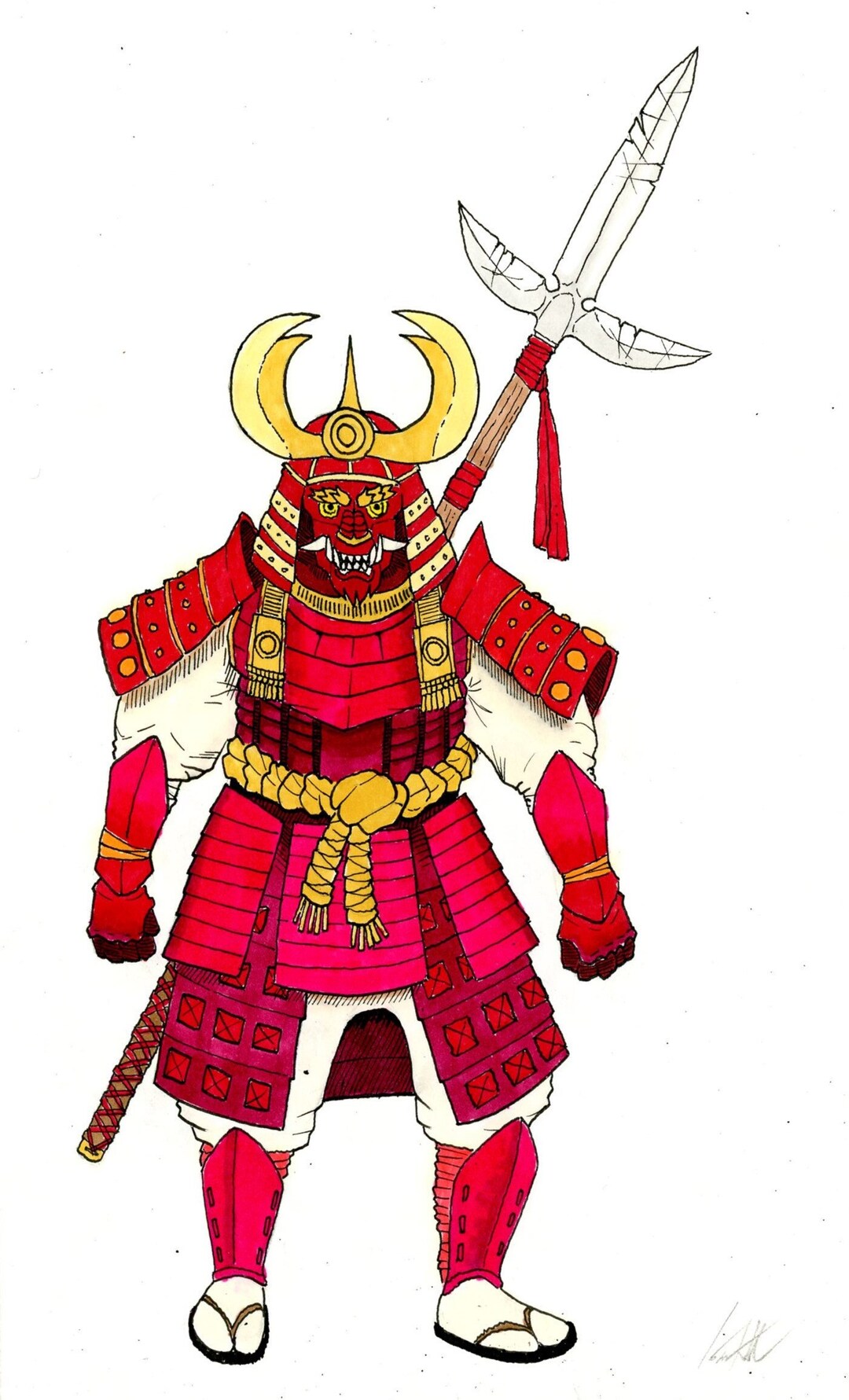 Rose Armored Samurai - Etsy