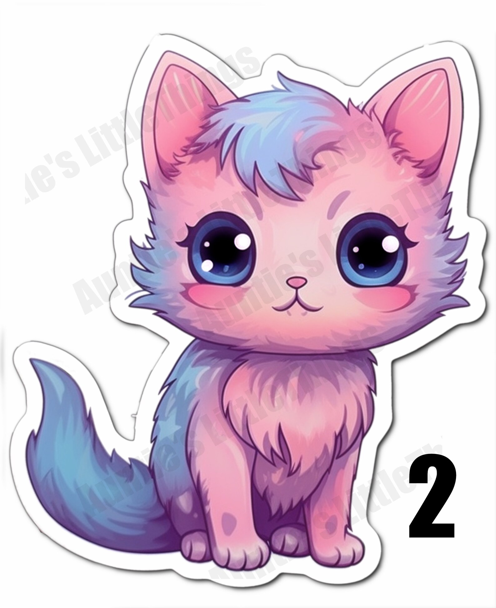 Cute Kitten Stickers! Cat Stickers. Many Different Design Choices ...
