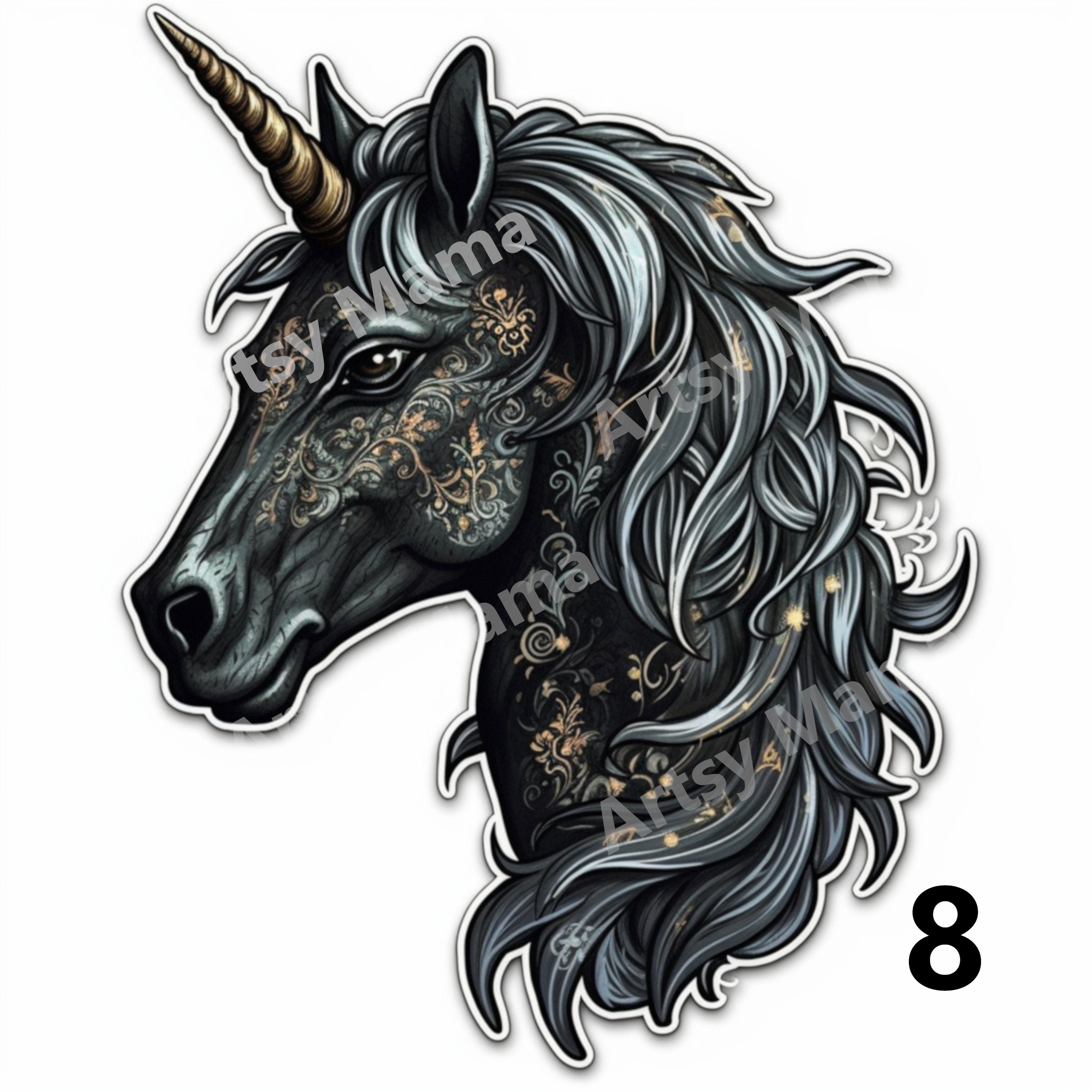 WATERPROOF Unicorn Stickers Many Designs. Large or Small Sizes. Unicorn ...