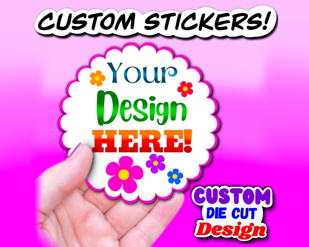 Custom Waterproof Stickers, Your Design, Dishwasher Safe - Etsy