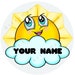 Custom Happy Sun Name Sticker – Waterproof Kids Art Design - Etsy