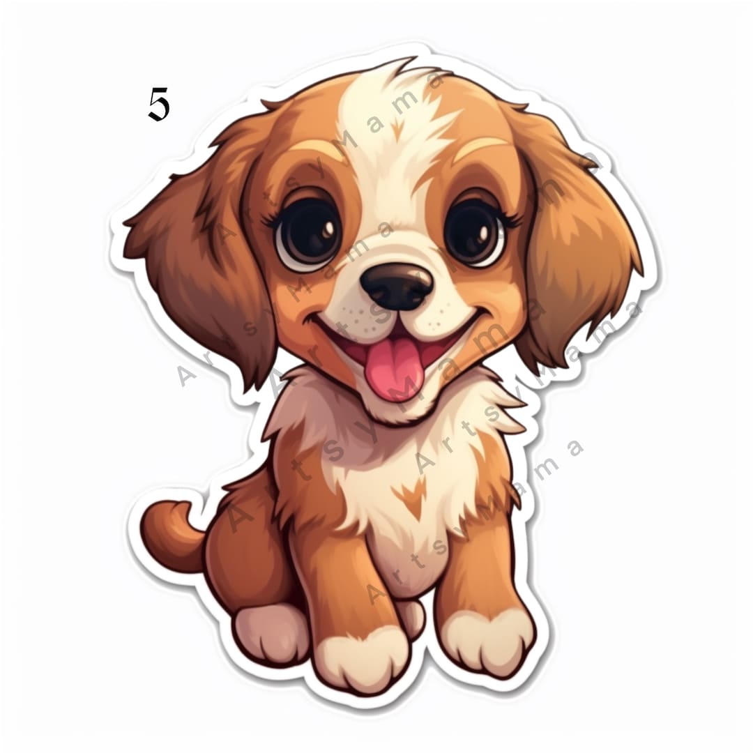 Cute Puppy Stickers WATERPROOF Sticker Option. Dog Stickers. Many ...