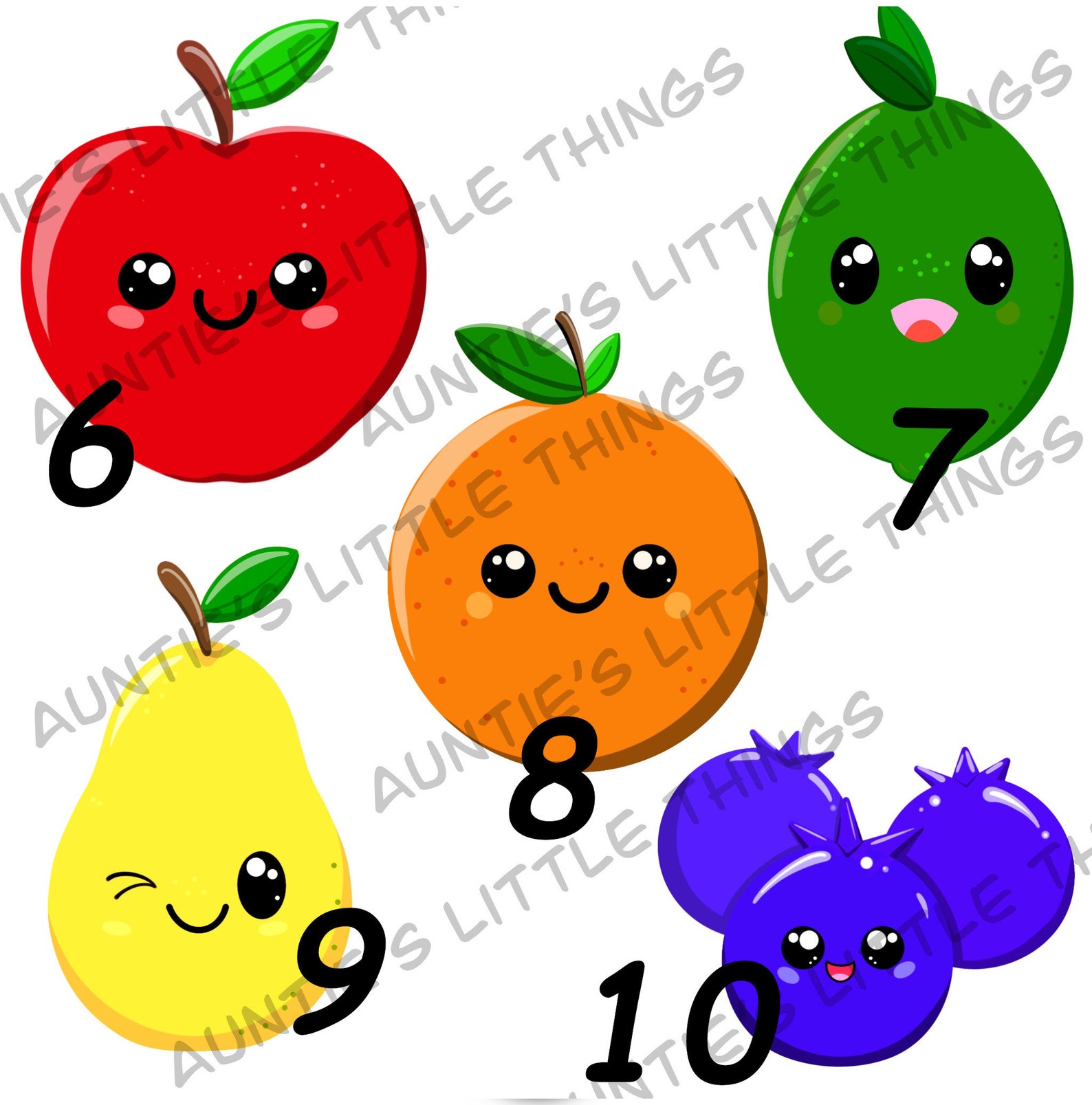 Waterproof Fruit Sticker! Many Designs. Large or Small Sizes, Cute ...