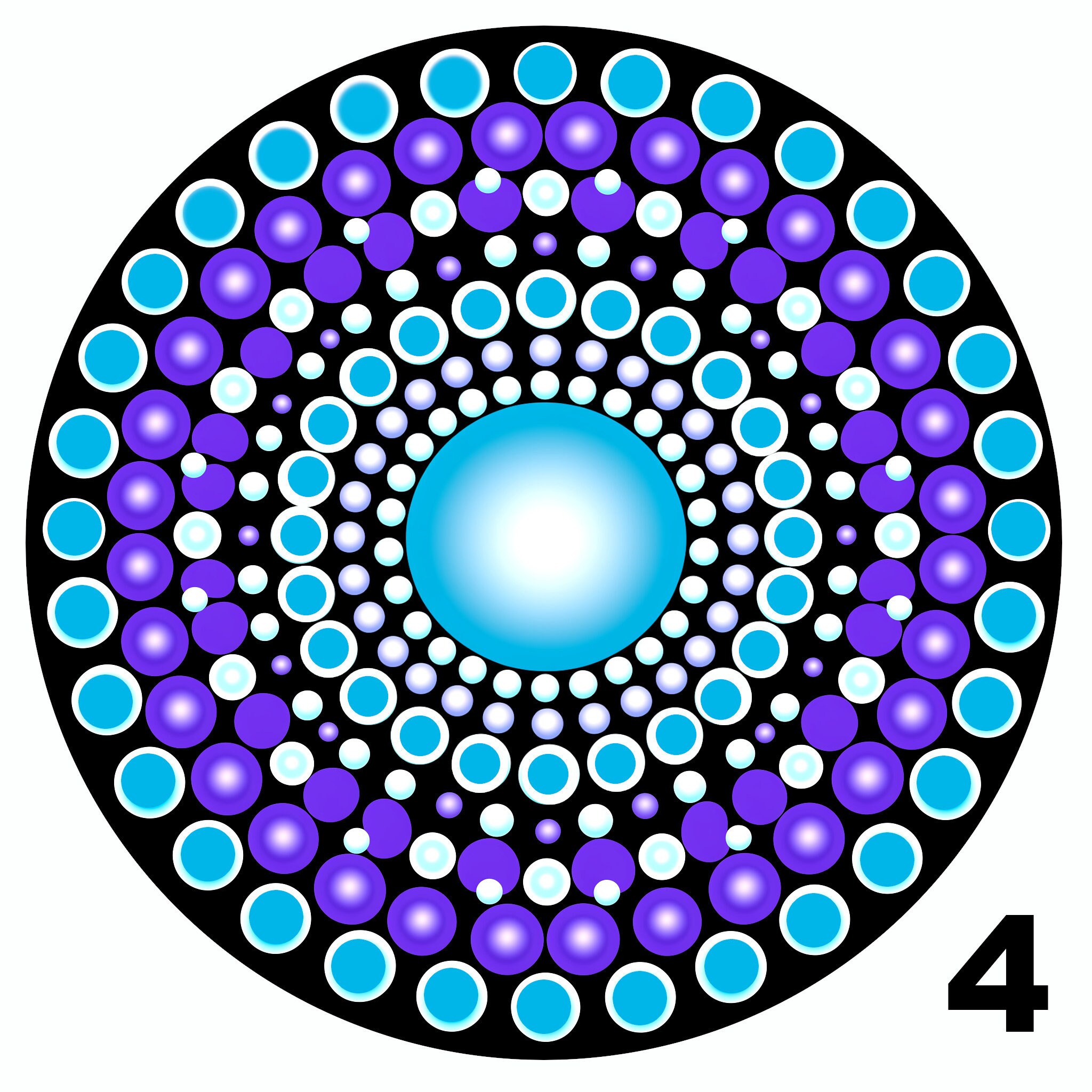 Dot Mandala Sticker, Waterproof Decal, Laptop or Water Bottle - Etsy