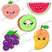 Darling Printable Fruit Stickers! Print and Cut PNG File Cute Fruit ...