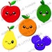 Darling Printable Fruit Stickers! Print and Cut PNG File Cute Fruit ...