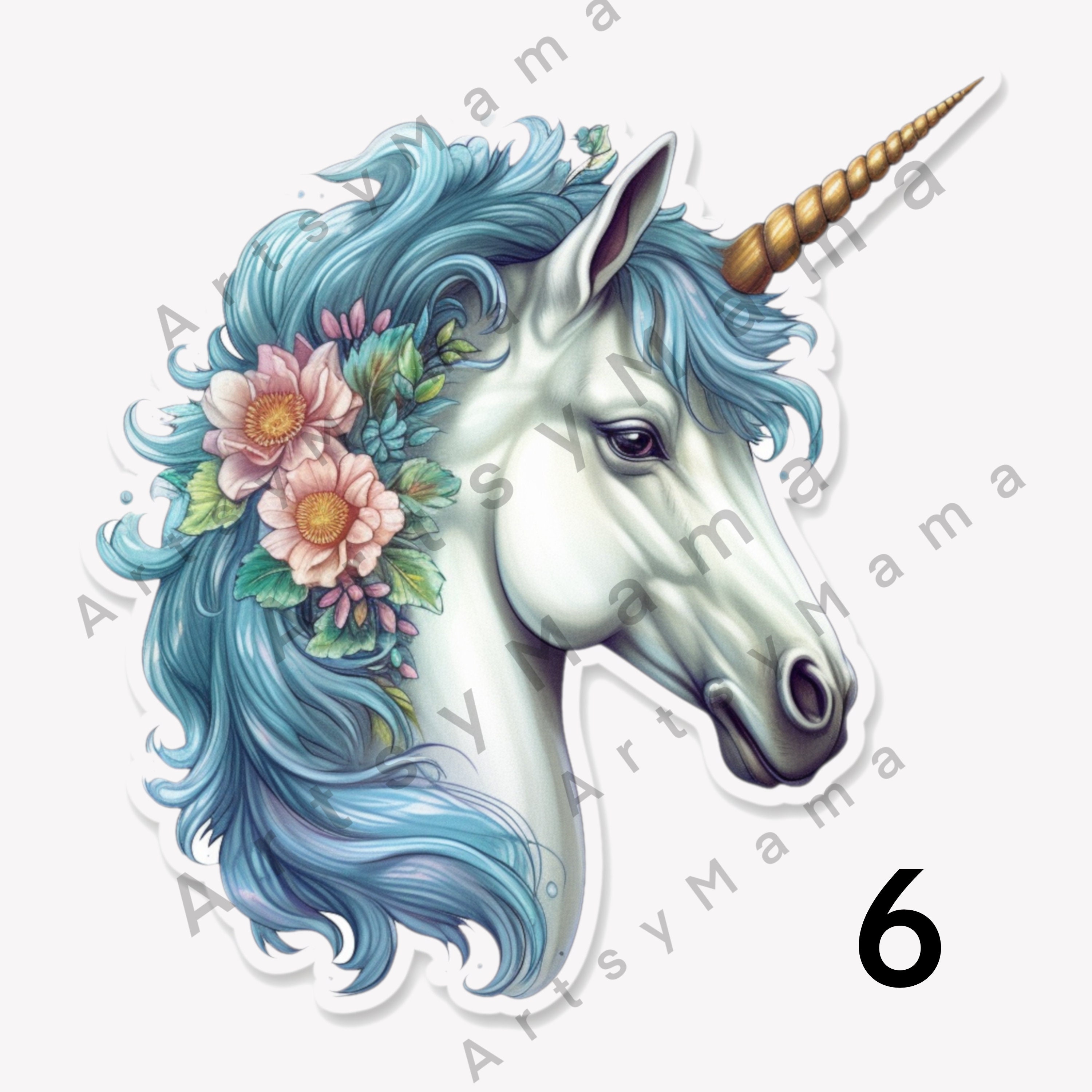WATERPROOF Unicorn Stickers Many Designs. Large or Small Sizes. Unicorn ...