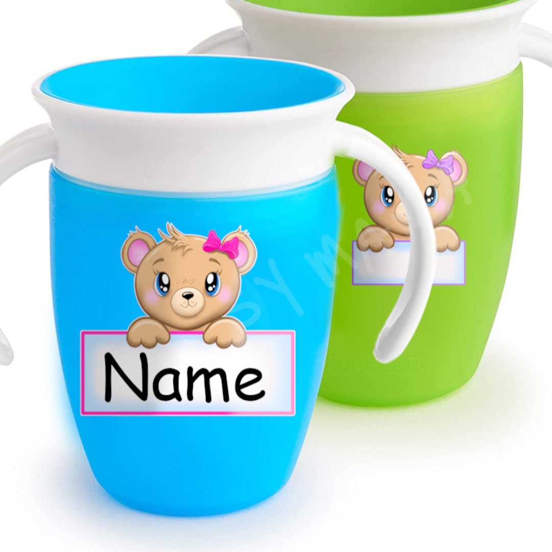 Name STICKER! Teddy Bear Kids Name Tag Stickers, Drink Cup Stickers ...